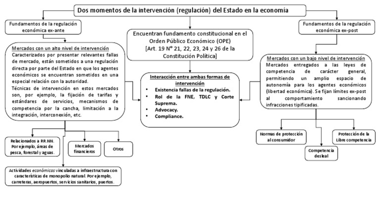 Las dos formas de intervención estatal en la economía: regulación ex ...
