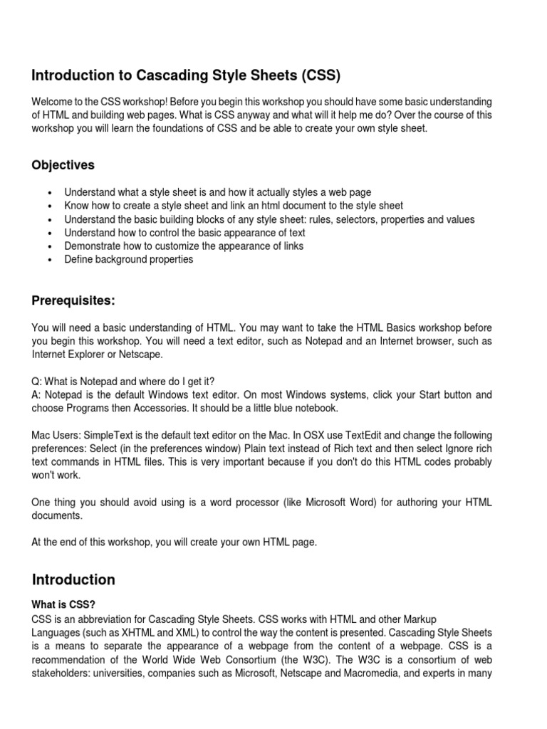 What Is CSS | PDF | Cascading Style Sheets | Html Element