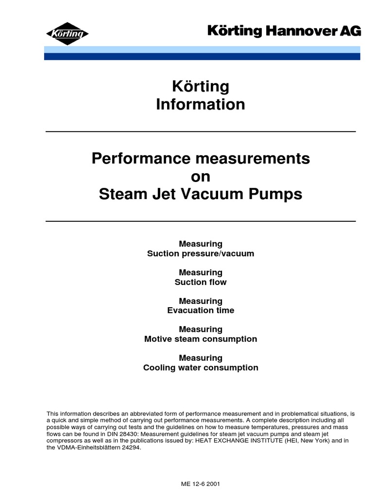 210 Performance Measurement of Steam Jet Ejectors EN PDF | PDF | Vacuum ...