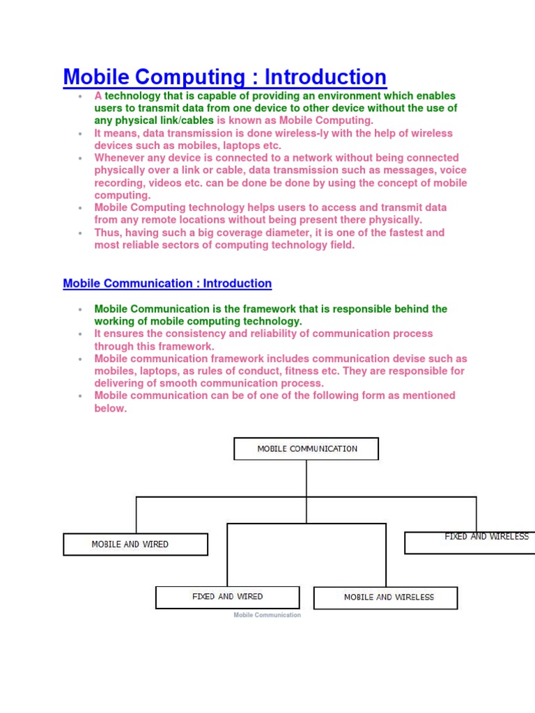 Mobile Computing Notes Pdf Multiplexing Wi Max