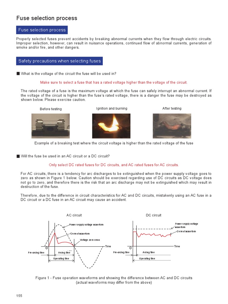 Fuse Selection Process | PDF | Fuse (Electrical) | Direct Current