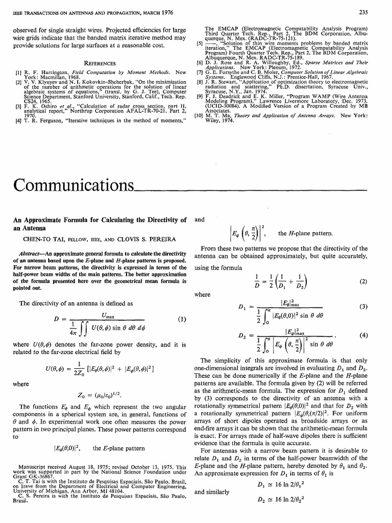 Tai - Pereira - An Approximate Formula For Calculating The Directivity ...