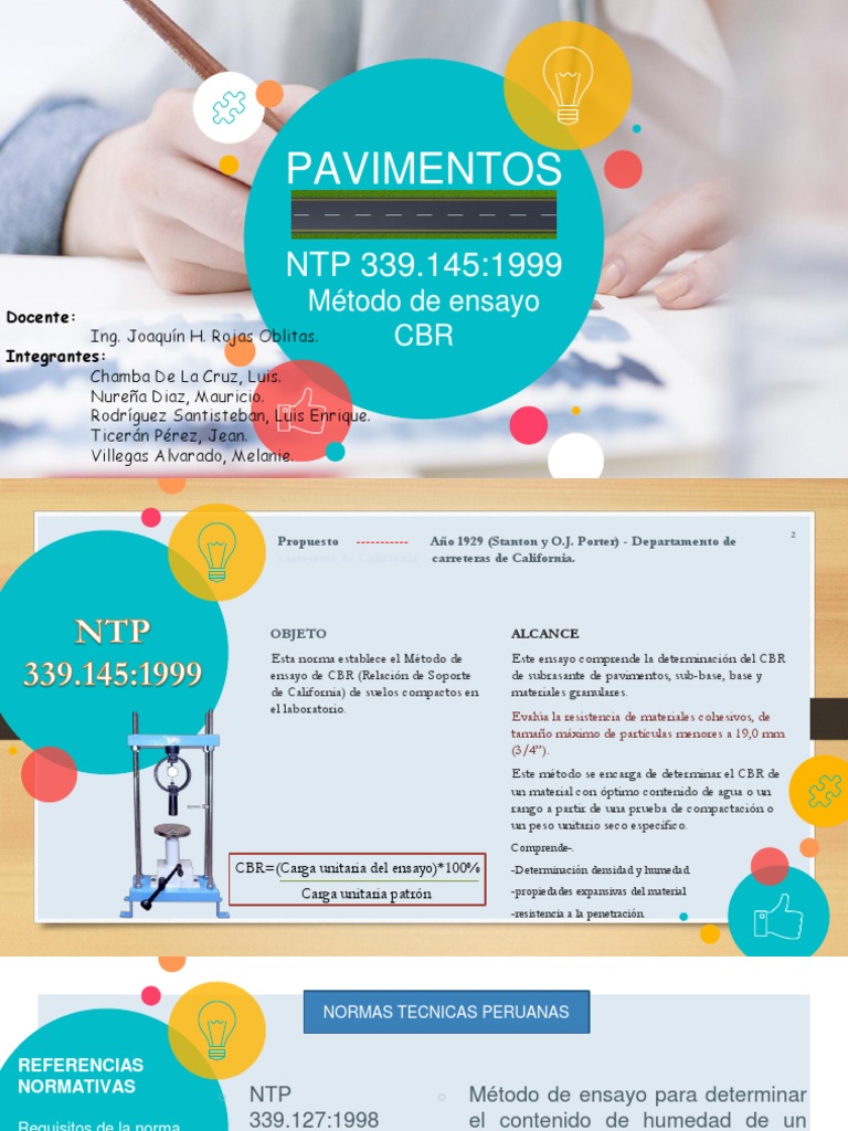 Método CBR para Pavimentos NTP 339.145 | PDF | Agua | Naturaleza