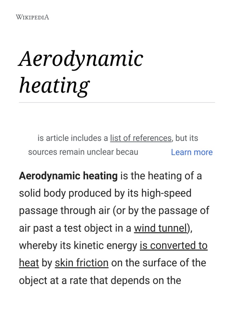 Aerodynamic Heating - Wikipedia | PDF | Aerodynamics | Spaceflight ...
