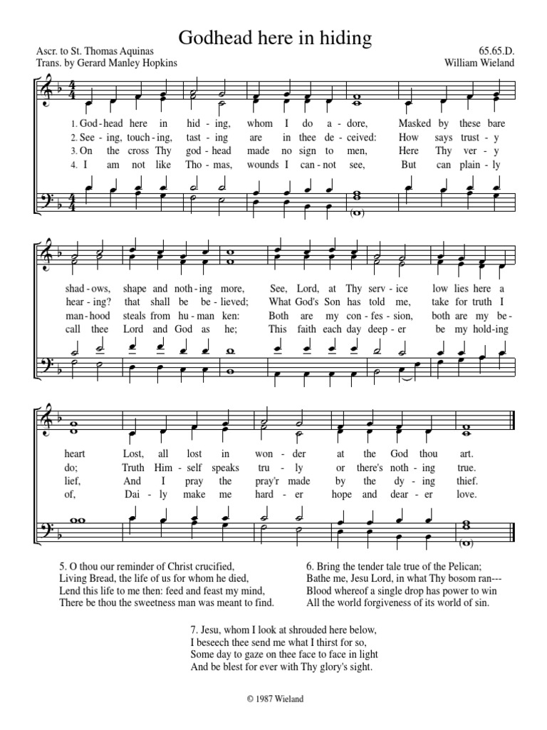 Godhead Here in Hiding | PDF | Christian Belief And Doctrine ...