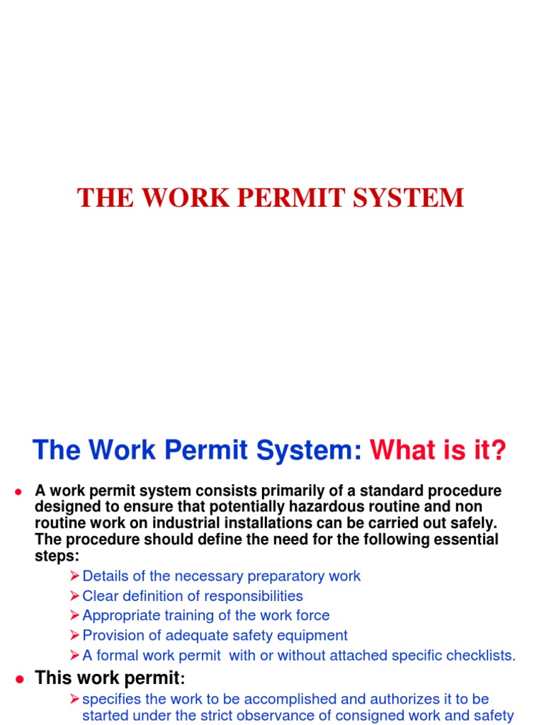 Work Permit | PDF | Safety | Chemistry