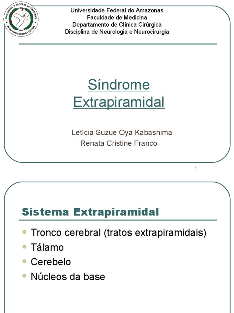 Síndrome Extrapiramidal | PDF | Gânglios basais | Cerebelo
