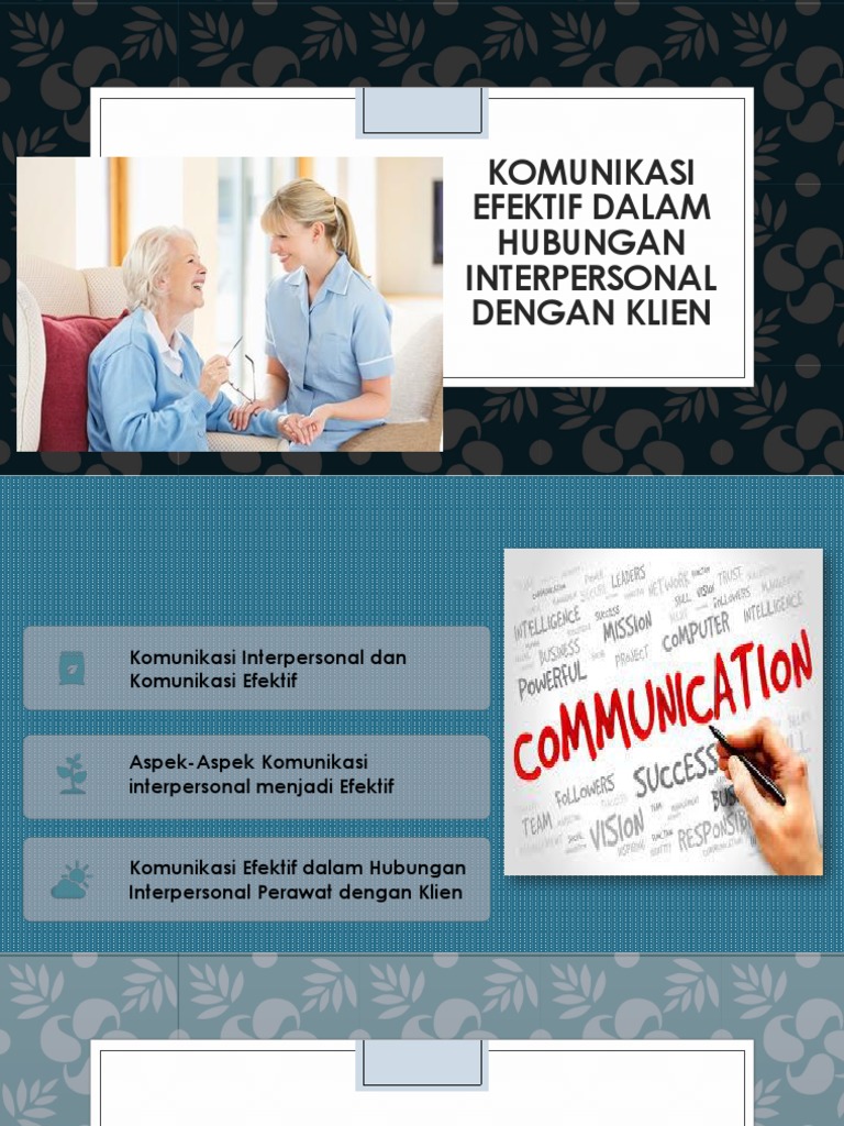 Komunikasi Efektif Dalam Hubungan Interpersonal Dengan Klien | PDF