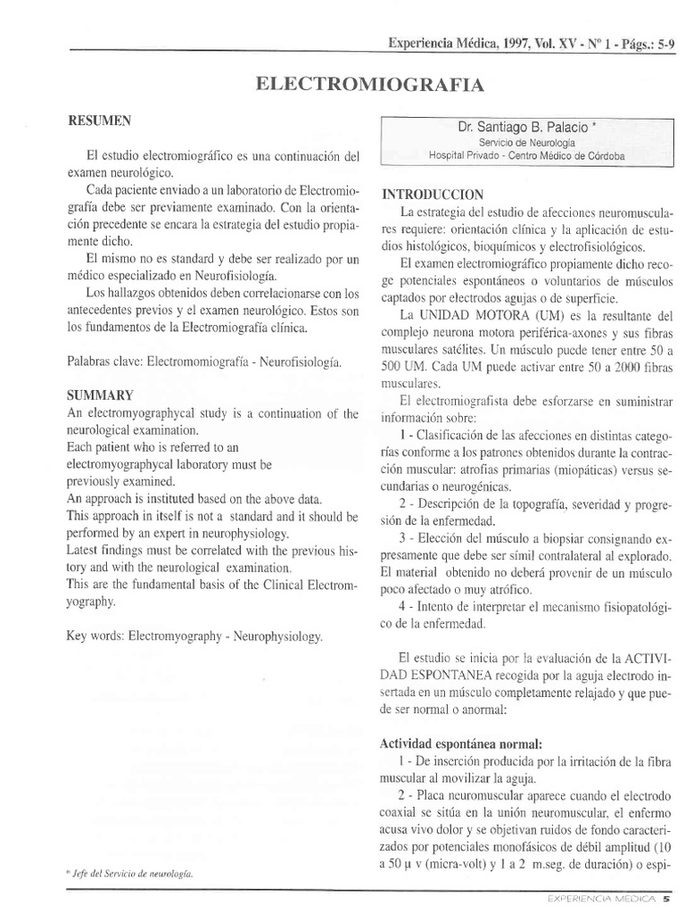 EMG Normal y Anormal | PDF | Electromiografia | Axon