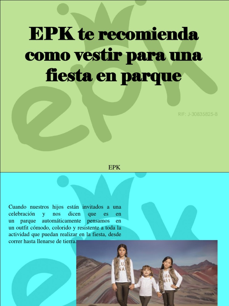EPK - EPK Te Recomienda Como Vestir para Una Fiesta en Parque | PDF