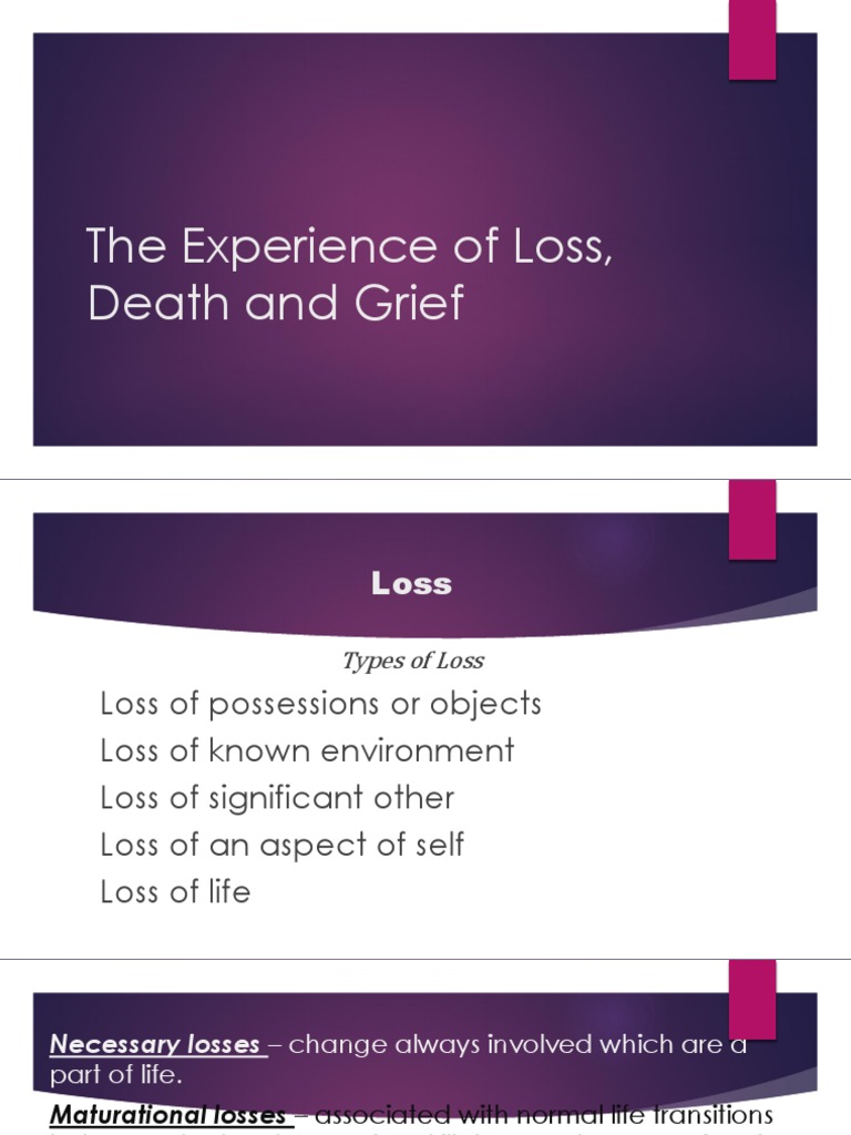 Understanding Grief and Loss Types | PDF | Grief | Palliative Care