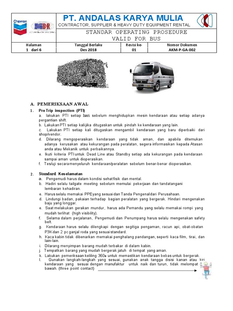 SOP Bus | PDF