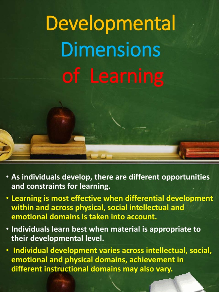 Developmental Dimensions of Learning | PDF | Mental Processes | Learning