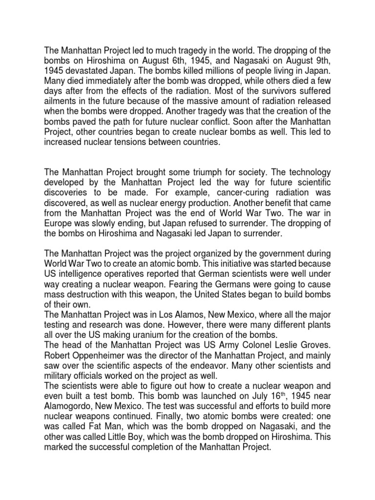 NHD Script | PDF | Manhattan Project | Atomic Bombings Of Hiroshima And Nagasaki