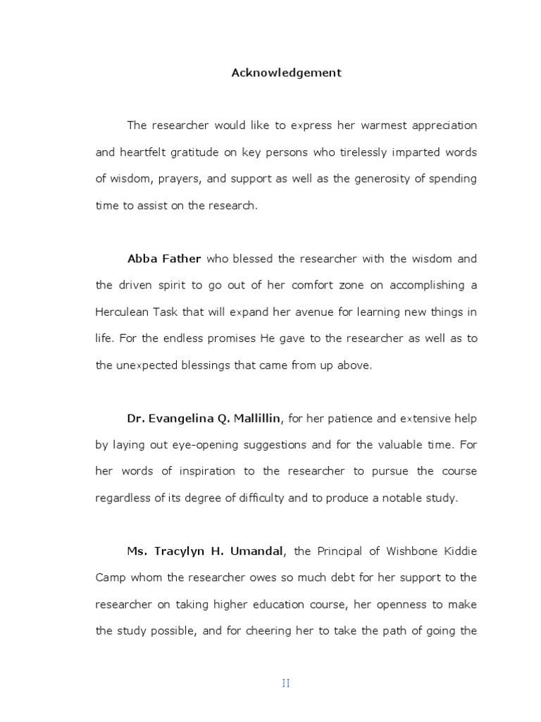 Acknowledgement, and Table of Contents (Christine) PRINTED | PDF ...