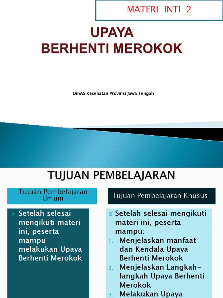 Upaya Berhenti Merokok Efektif | PDF