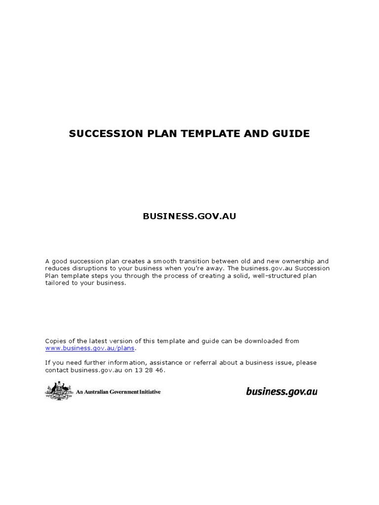 Succession Plan Template and Guide | PDF | Risk Management | Business