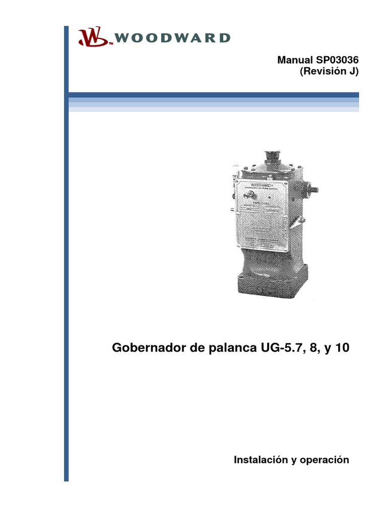 Manual Ug8 Woodward PDF | PDF | Pistón | Lubricante