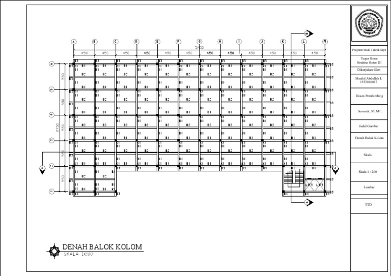 Denah Balok Kolom | PDF