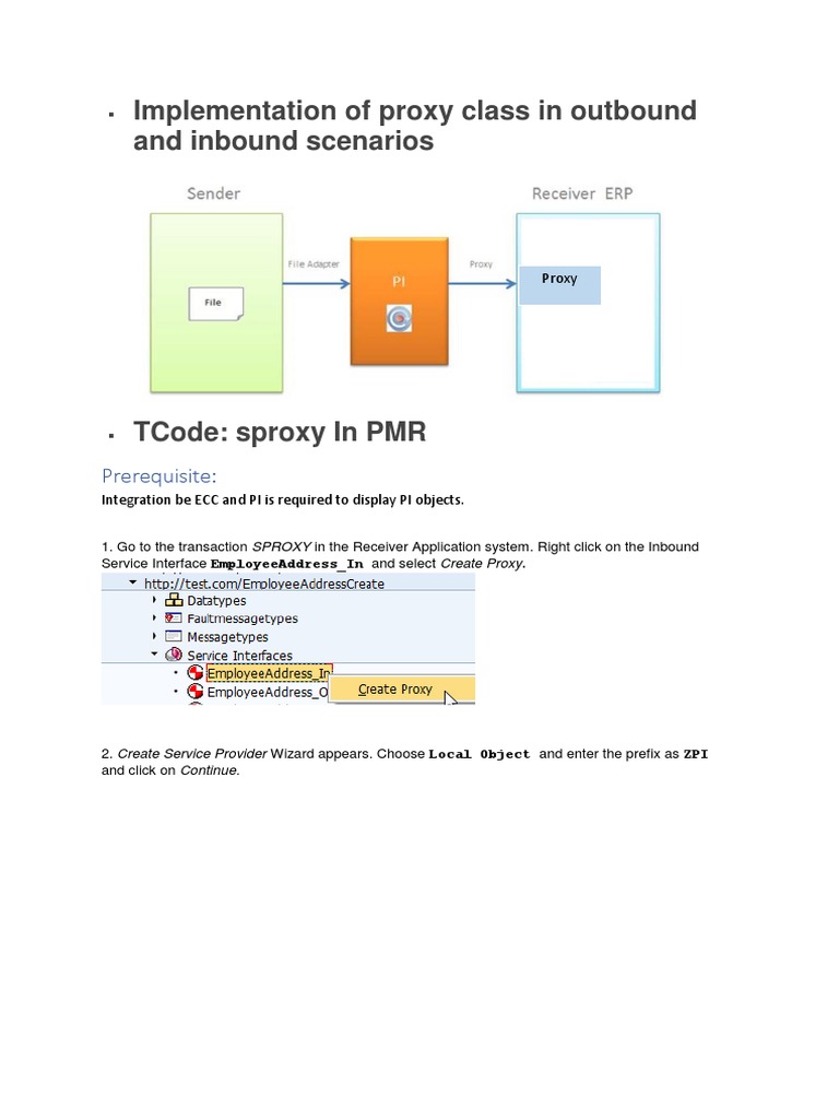 Implementation of Proxy Class in Outbound and Inbound Scenarios | PDF