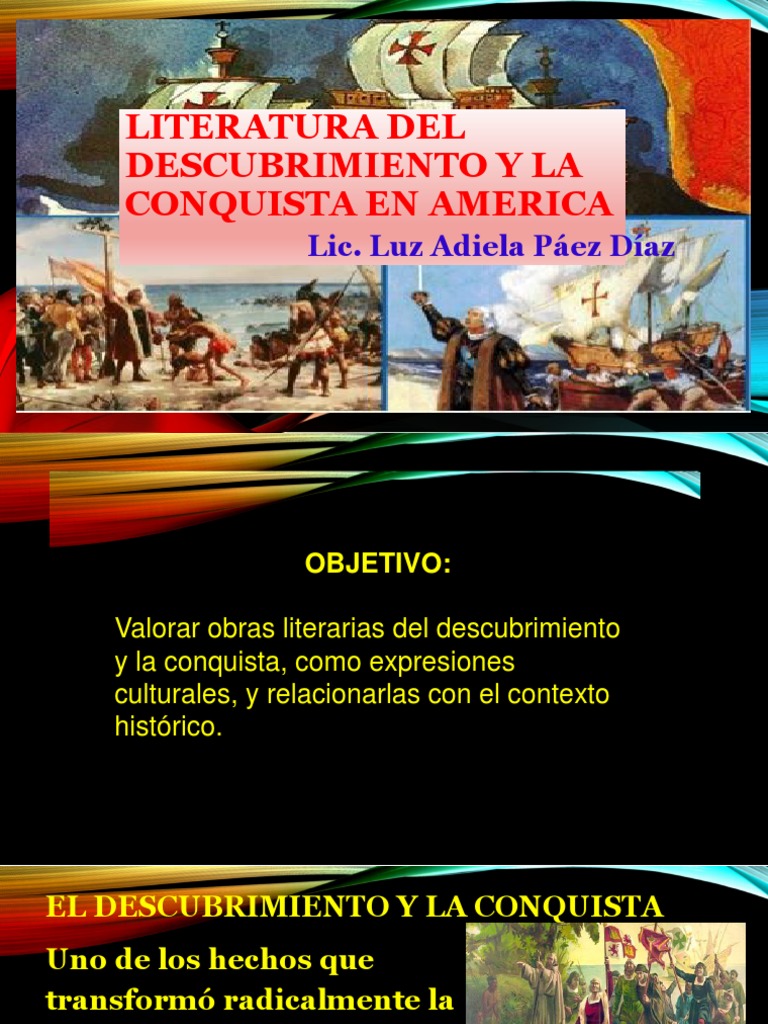 Literatura Del Descubrimiento y La Conquista en America | PDF ...