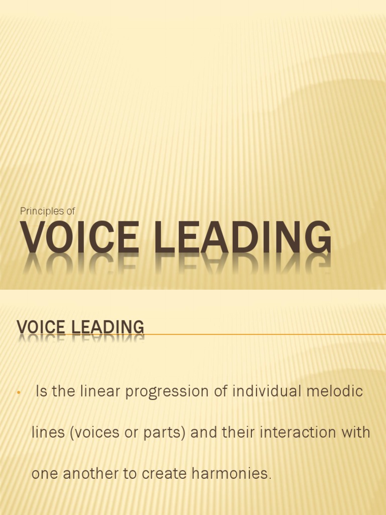 Voice Leading Principles Explained | PDF