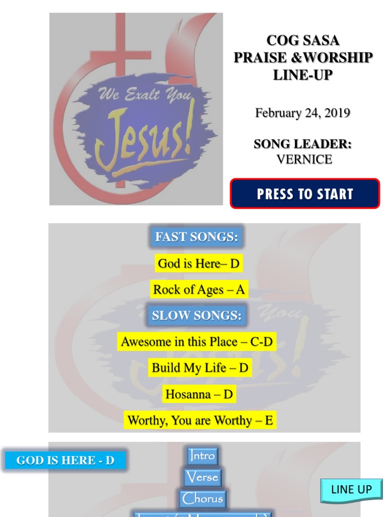 February 24 2019 Praise and Worship | PDF | Refrain | Song Structure