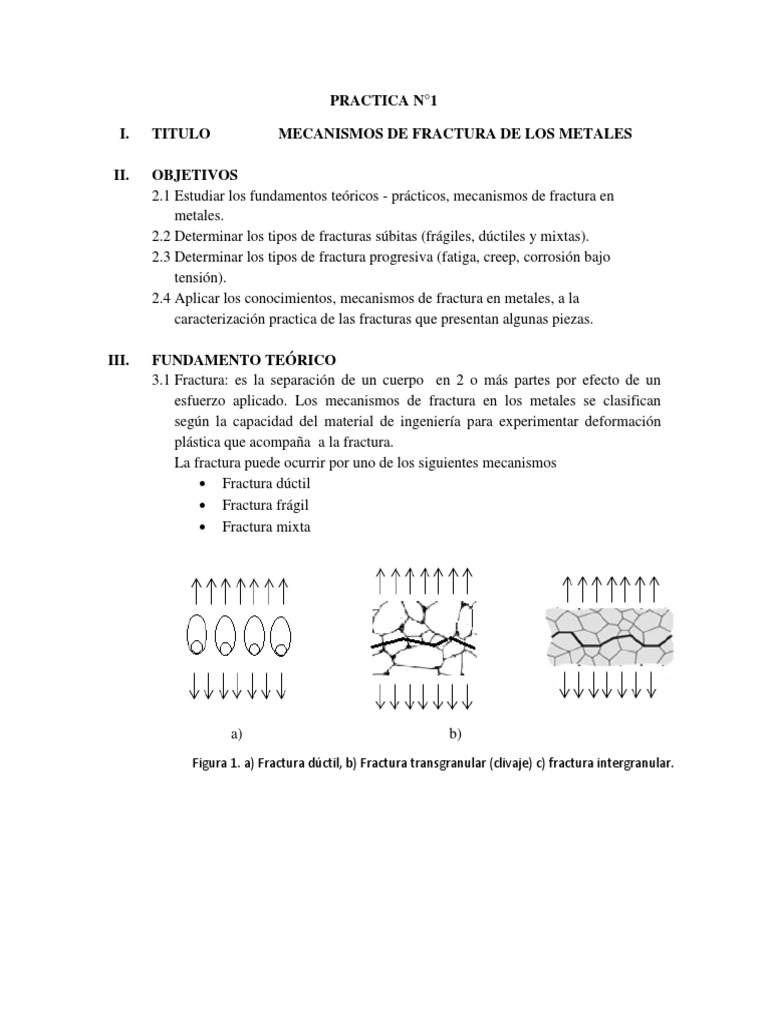 Mecanismos de Fractura en Metales | PDF | Fatiga (material) | Fluencia ...