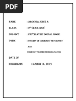 Psychiatric Clerking Sheet | PDF | Psychiatry | Mental Disorder