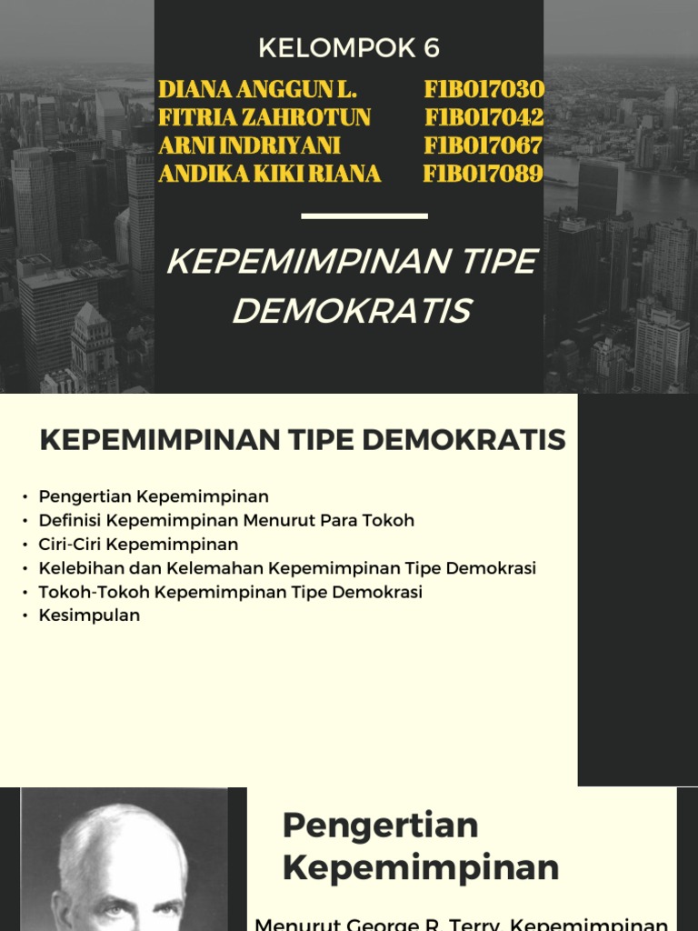 Power Point Kepemimpinan Tipe Demokratis | PDF