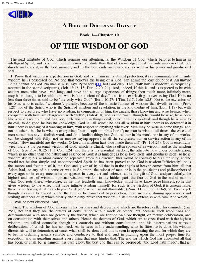 of The Wisdom of God. | PDF | Grace In Christianity | Justification ...