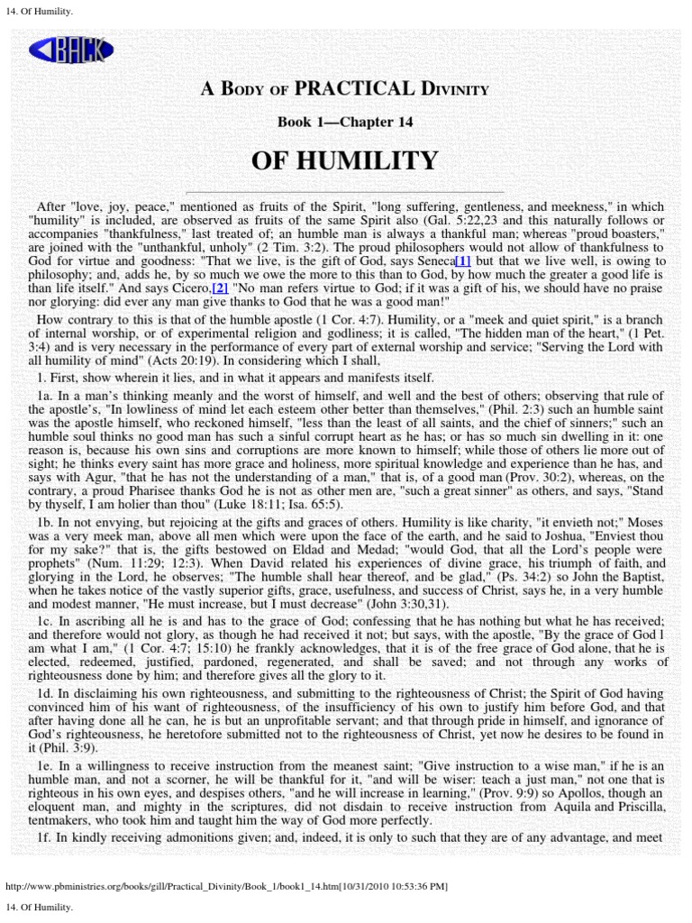 of Humility. | PDF | Humility | Grace In Christianity