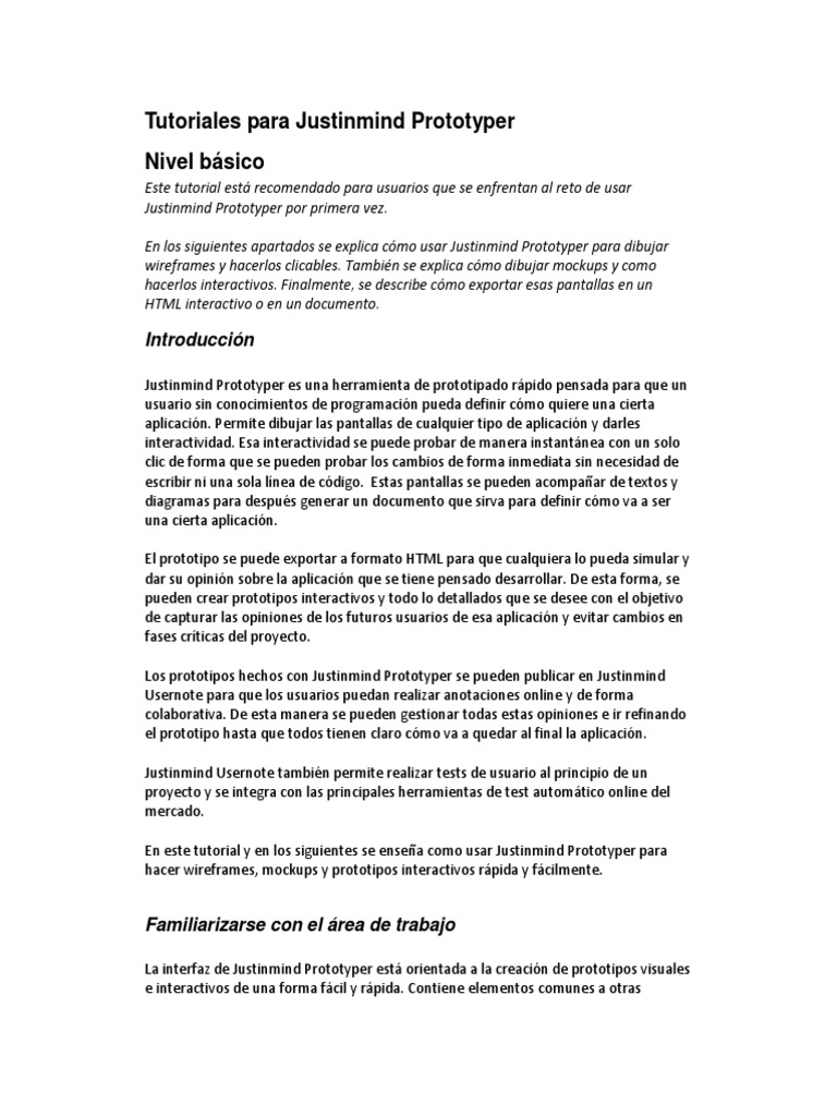 Tutorial básico para crear prototipos interactivos con Justinmind ...