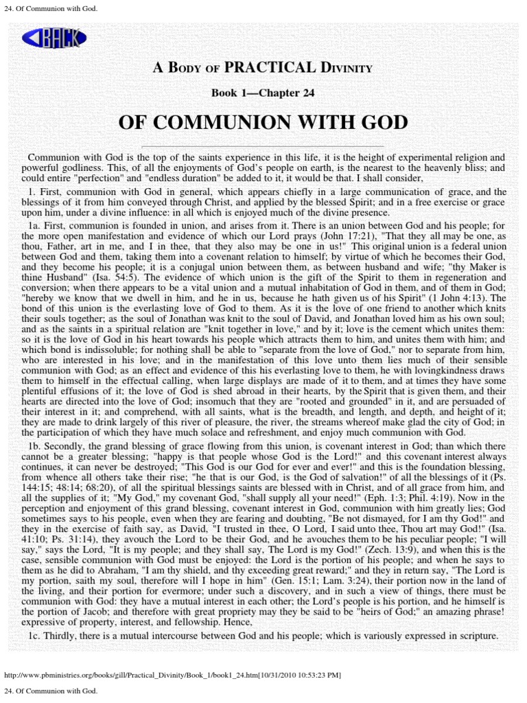 of Communion With God. | PDF | Grace In Christianity | God The Father