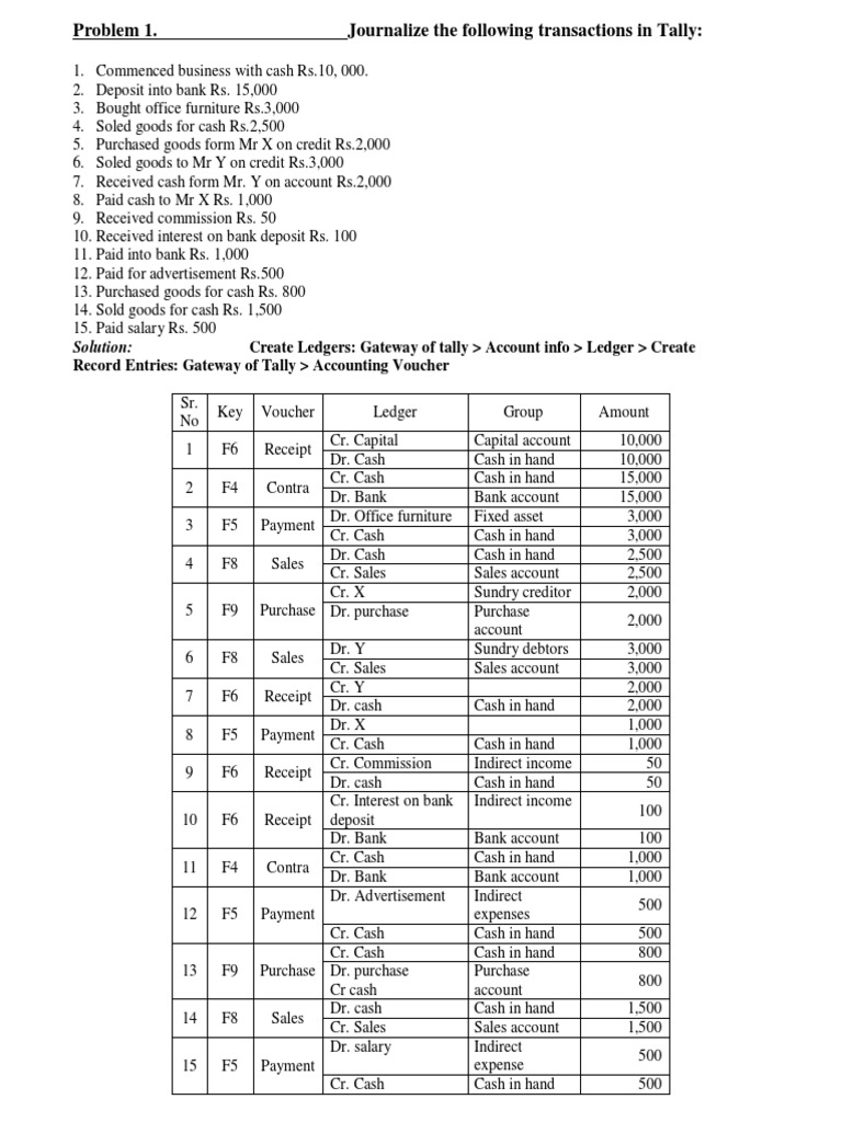 Tally Sample Exercise - 4 | PDF | Deposit Account | Banks