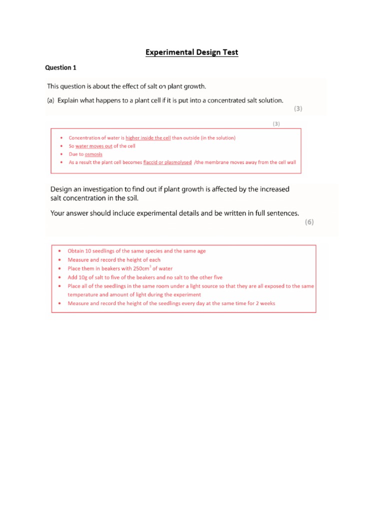 Experimental Design Test | PDF