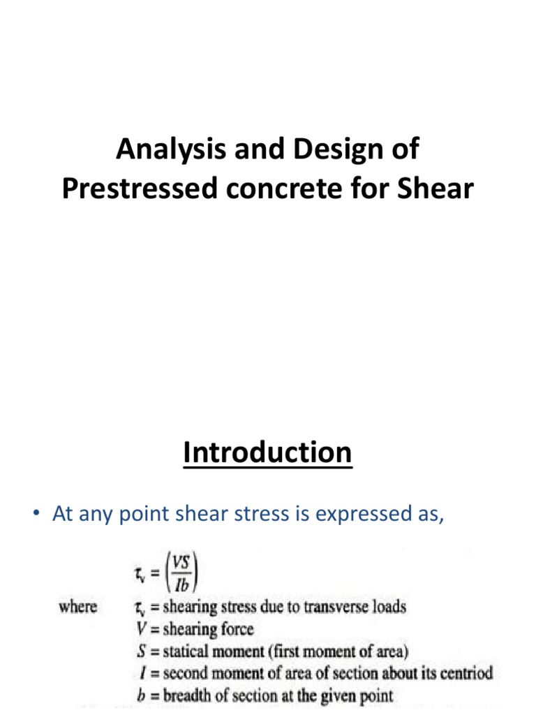 Analysis and Design of Prestressed Concrete For Shear | PDF