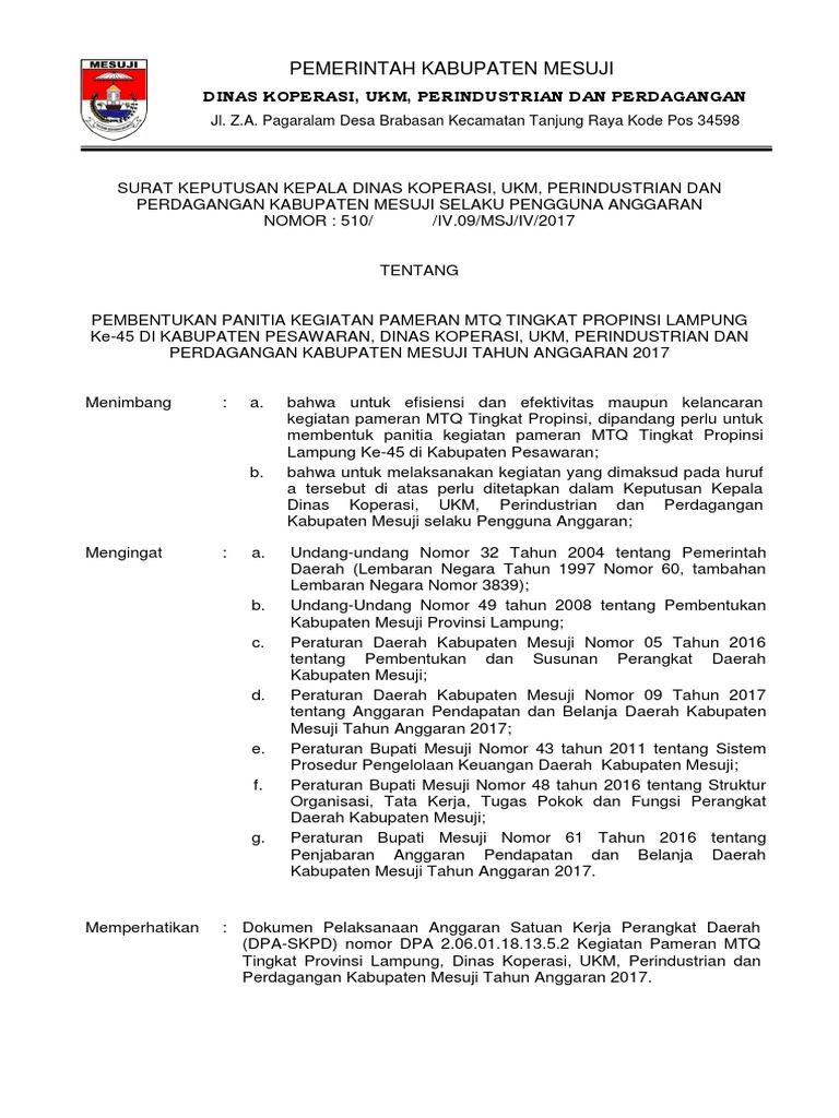 SK Panitia MTQ Prop | PDF