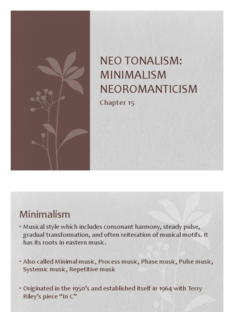 Neo Tonalism: Minimalism Neoromanticism | PDF | Classical And Art Music ...