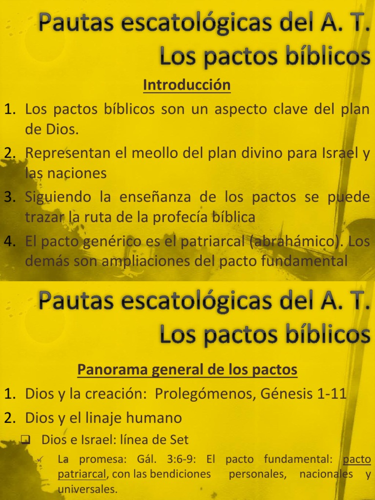 Pactos Bíblicos: Fundamentos y Cumplimientos | PDF