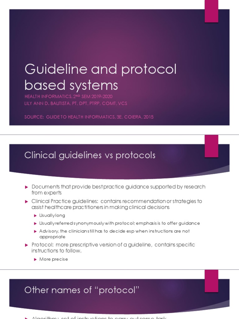 5 Guideline and Protocol Based Systems | PDF | Health Care | Medicine