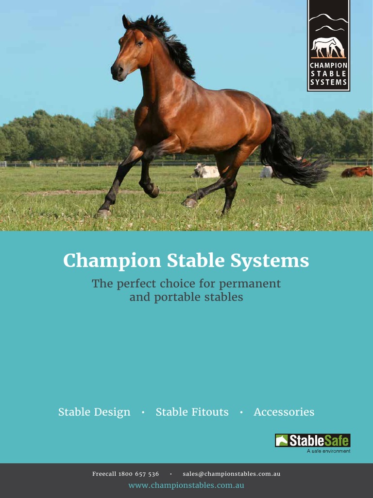 Champion Stables PDF | Download Free PDF | Door | Wall