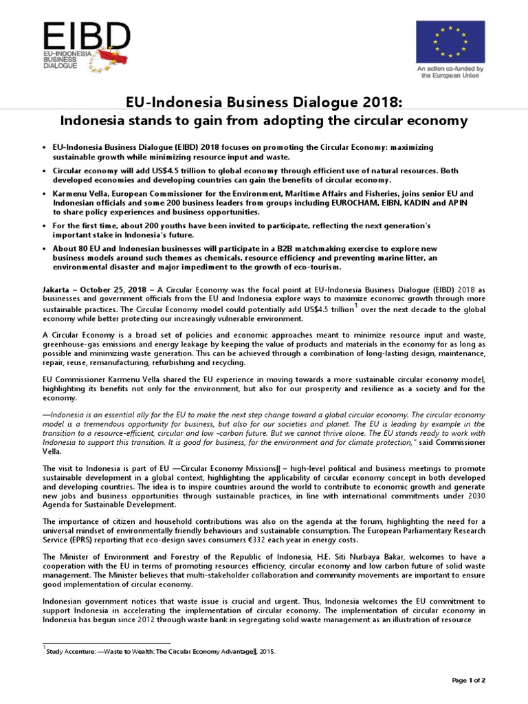 EIBD-2018 Press Release - FINAL (English) | PDF | Sustainability ...