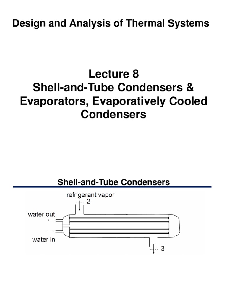 Shell-and-Tube Condensers & Evaporators, Evaporatively Cooled ...