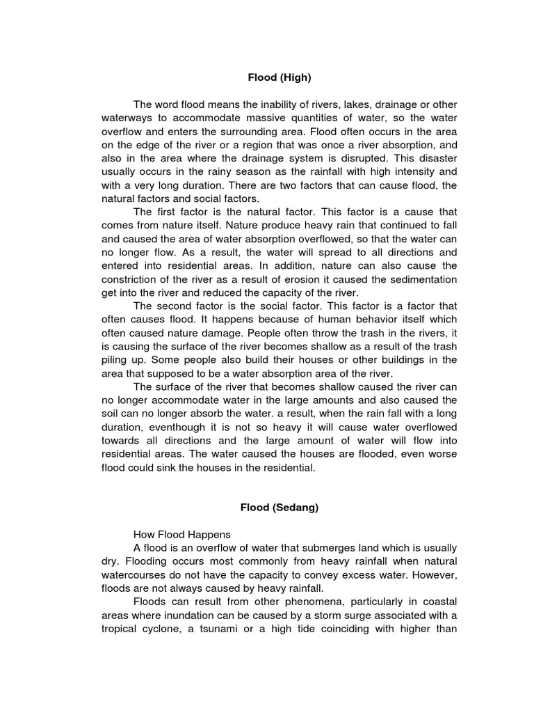 Contoh Explanation Text | PDF | Earthquakes | Flood