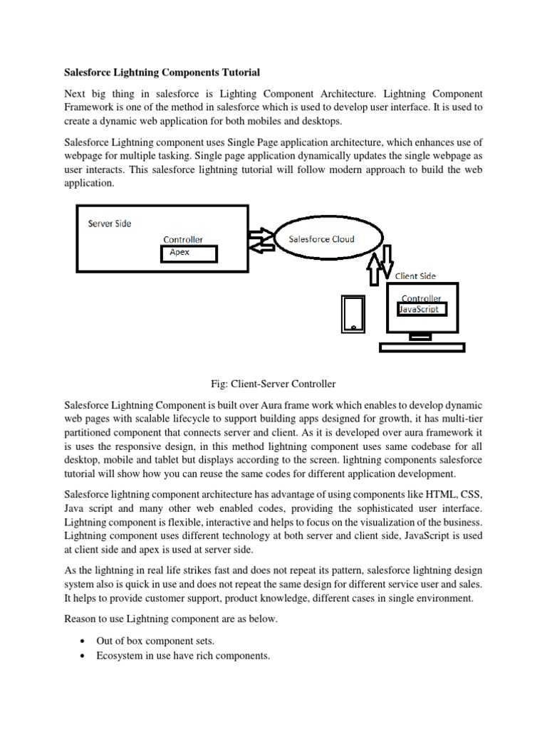 Salesforce Lightning Components Tutorial | PDF | Salesforce.Com | Web ...