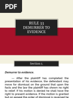 Demurrer To Evidence | PDF | Demurrer | Pleading