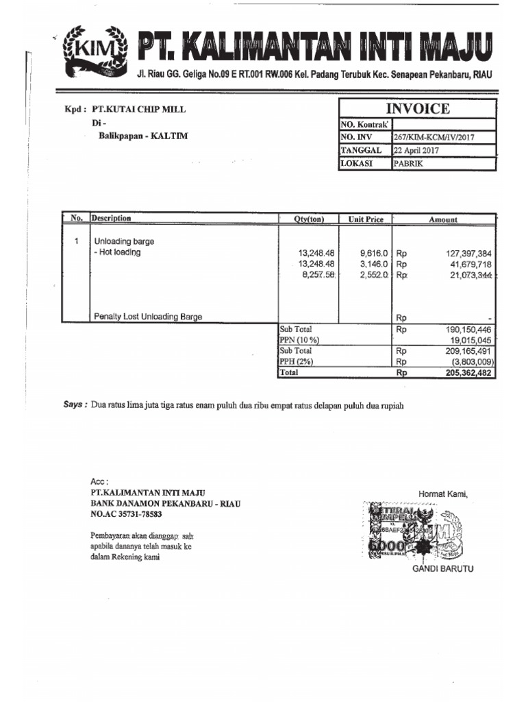 Contoh Invoice | PDF