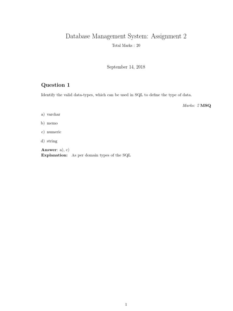 Week 2 Assignment 2 Dbms Soln Pdf Computer Data Computer Programming