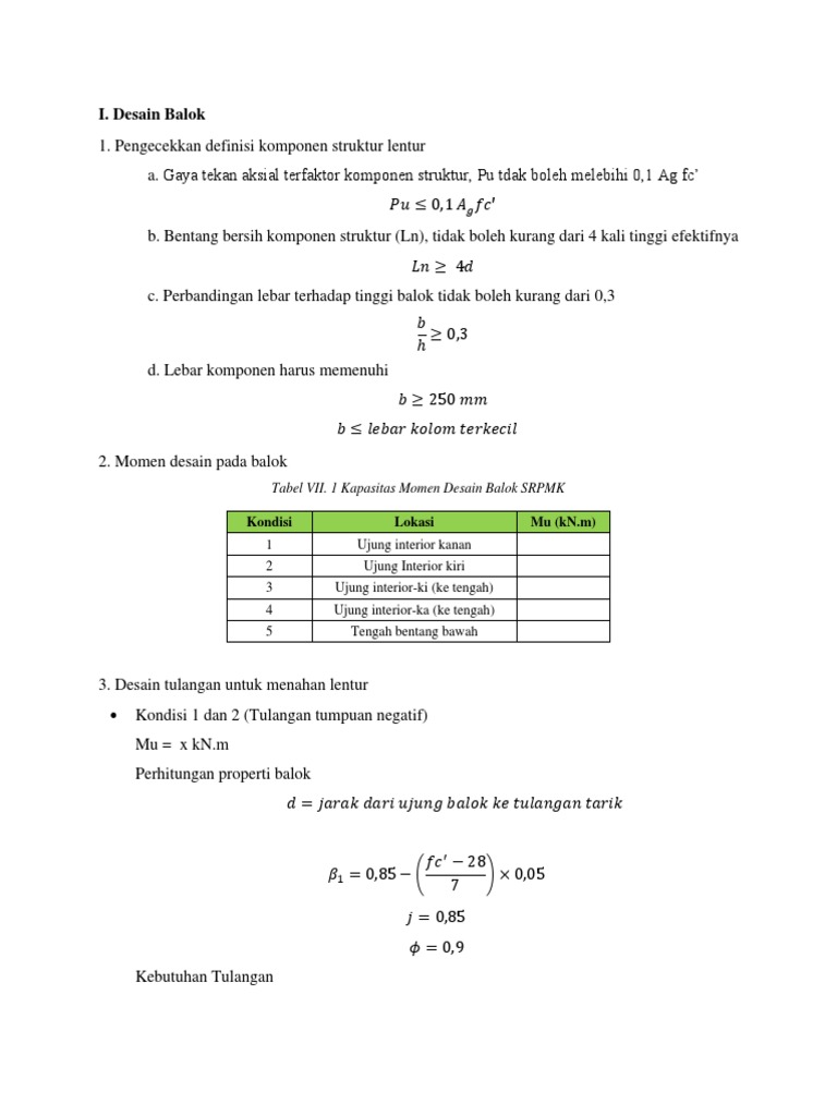 Panduan Preliminary Kolom Pelat Balok | PDF
